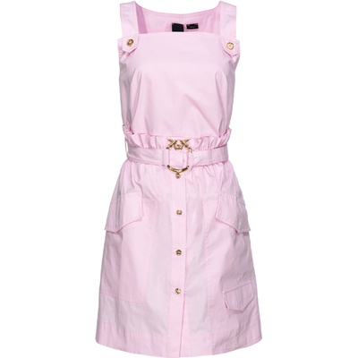 收腰荷叶边短款连衣裙