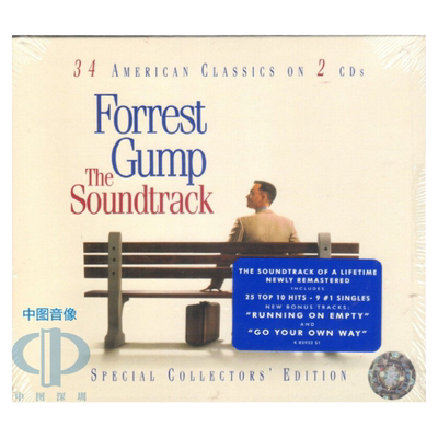 原装进口 阿甘正传 FORREST GUMP OST 电影原声带 欧美2CD唱片