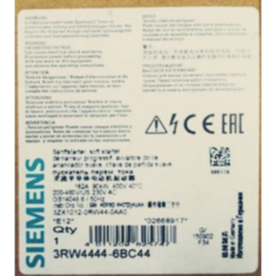 议价原装现货3RW4444-6BC44西门子软起动器132KW 3RW44446BC44议