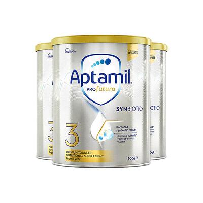 澳大利亚直邮Aptamil爱他美白金版婴幼儿奶粉1-3岁900g*3罐