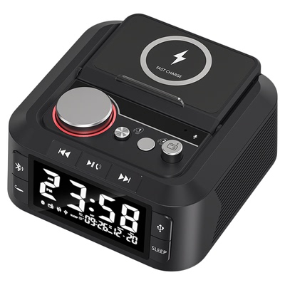 蓝牙音箱床头闹钟无线充电器