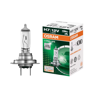 欧司朗h7汽车卤素灯泡12v