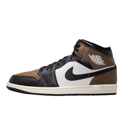 耐克男鞋Air Jordan 1 AJ1黑白棕中帮板鞋运动鞋篮球鞋DQ8426-007
