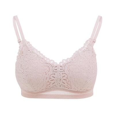 身态细肩带蕾丝款聚拢显大文胸罩