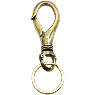 纯黄铜环扣实心五金配件钥匙圈