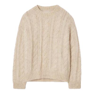 【现货】NOTHING WRITTEN休闲版型马海毛混纺绞花针织毛衣秋新品