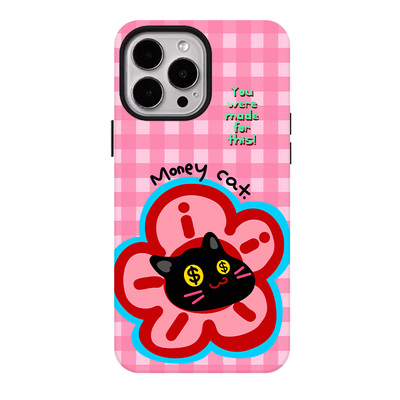 新年吸金猫咪适用苹果17promax手机壳iphone16pro菲林磁吸支架个性华为P80小米15小众vivo防摔保护壳oppo好运