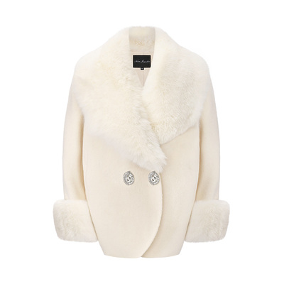 NanaJacqueline罗马扣茧型大衣