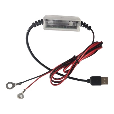 USB转QC快充PD充电宝补充摩托汽车电瓶夹子12V/13.8V/14.4V电源线