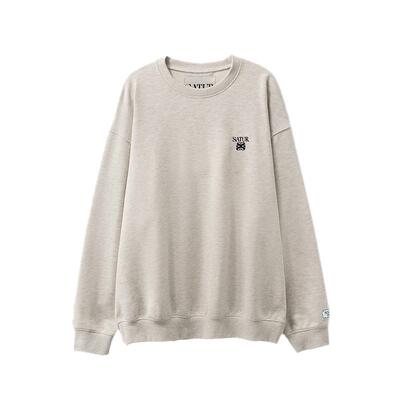 【自营】SATUR ARCHIVE秋季新品圆领纯棉经典刺绣小logo套头卫衣