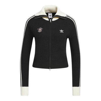 阿迪达斯三叶草官方正品女子休闲夹克秋季新款舒适针织外套KF0718