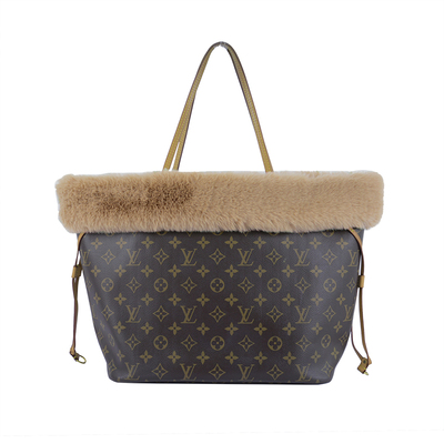 毛绒围领适用LVneverfull中号包