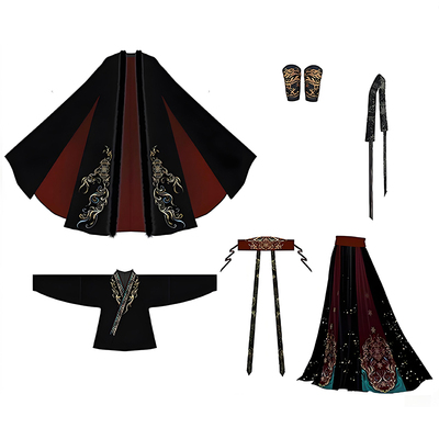 披风汉服武侠男女秋冬斗篷加绒