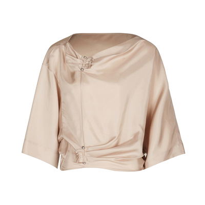 LESS新中式衬衫女法式气质宽松小众设计感七分袖衬衣2M7212190