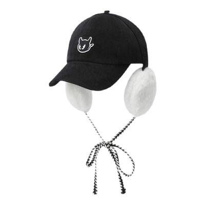 WAAC小恶魔官方秋冬女士Ear warmer Cap护耳鸭舌帽