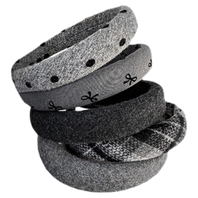 灰色蝴蝶结发箍洗脸防滑压发