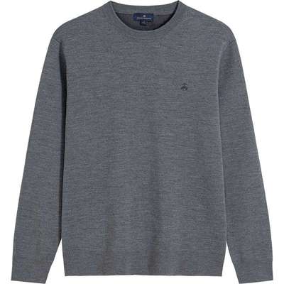 布克兄弟25男士绵羊毛圆领毛衣