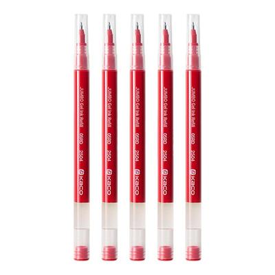 KACO KEFILL 双珠笔芯大容量中性笔替芯5支装0.5按动st笔头大容量双倍书写超长1800米顺滑黑适用按动珍宝