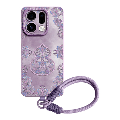 国风款！繁花葫芦带手绳硅胶壳