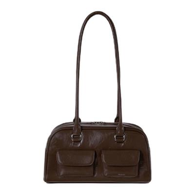 复古简约对称双袋设计保龄球包