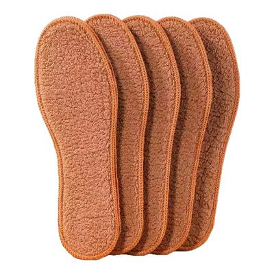 加绒保暖鞋垫冬季男女加厚仿羊毛软底防臭吸汗毛绒棉鞋垫久站防痛