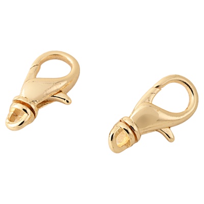 高保14K包金龙虾扣白金色弹簧扣