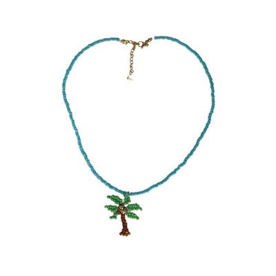 泰国小众设计椰子树手工串珠项链