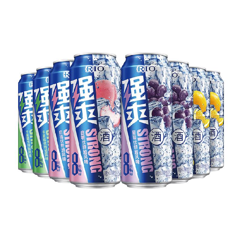 RIO锐澳强爽系列强爽4口味500ml*8罐8度洋酒预调鸡尾酒_虎窝淘