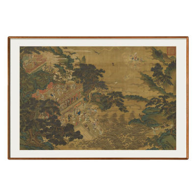 明仇英群仙会祝图新中式山水画