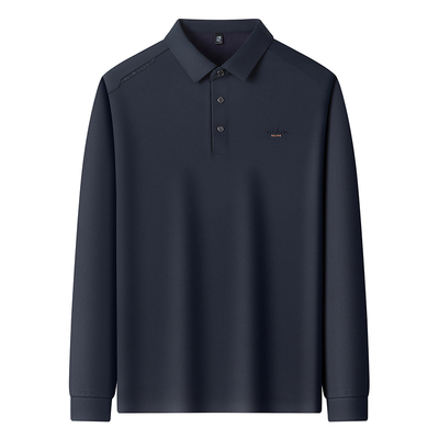 恒源祥加绒加厚羊毛衫男士冬季翻领中年保暖针织打底polo衫爸爸装