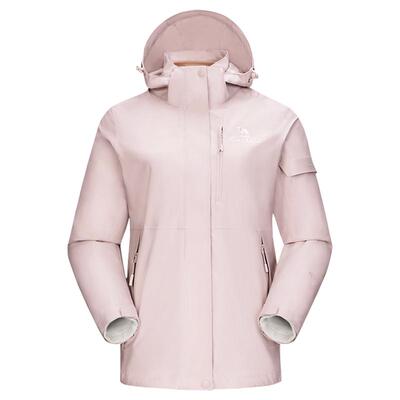 骆驼户外木黛粉色冲锋衣女三合一进藏旅游外套男防风防水登山服装