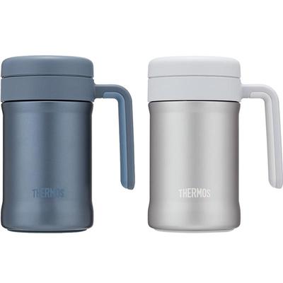 膳魔师办公简约不锈钢把手保温杯