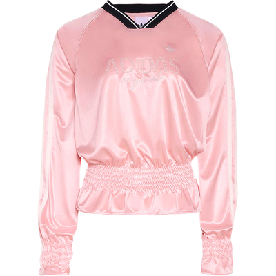 Adidas/阿迪达斯正品三叶草女士休闲经典文化抽褶长袖T恤KS2880