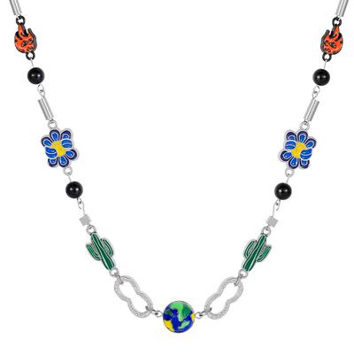 VOYAGE仙人掌星球项链男潮百搭