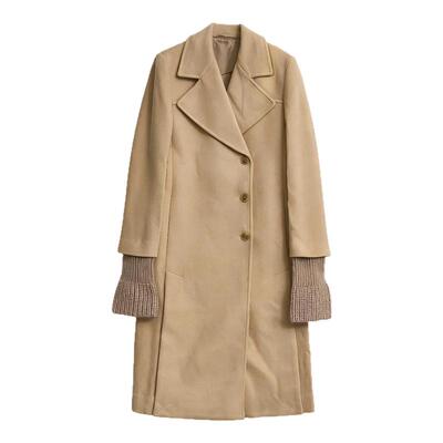 3.1 Phillip Lim 女士假两件大衣羊毛混纺长款外套银泰 301596