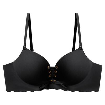 简单派前扣绑带聚拢显大内衣女