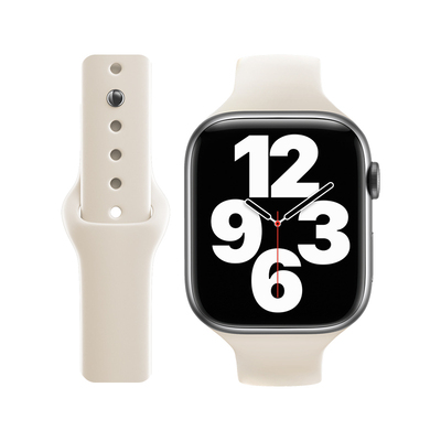 适用苹果iwatchS12细款硅胶表带