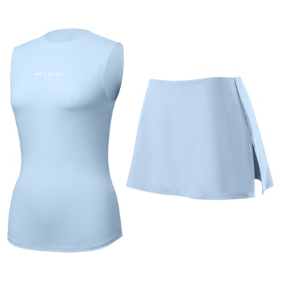 COSLEAF/科里芙A字网球裙女休闲透气网红高尔夫运动裙裤时尚套装