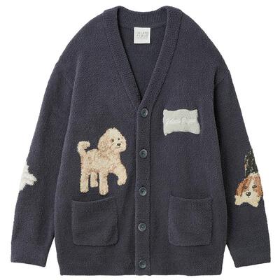 gelato pique26春夏新品男女同款睡衣半边绒小狗开衫PUNT261038