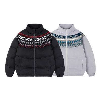 ics丨iconslab费尔岛费尔岛毛织棉服情侣新款秋冬宽松棉衣外套