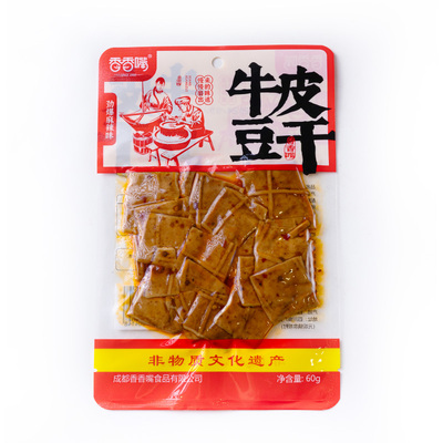 香香嘴四川特产麻辣五香非遗牛皮豆干经典豆腐干大片装60g*7袋
