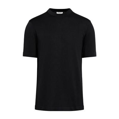 Suitsupply黑色棉混纺短袖针织衫