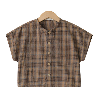 男童无袖衬衫夏装夏款童装儿童1岁3小童宝宝衬衣短袖夏季潮U14848