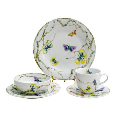 ins风釉中彩碗盘杯瓷器餐具套装