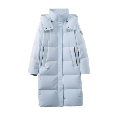 雅鹿秋冬中长款连帽保暖羽绒服女