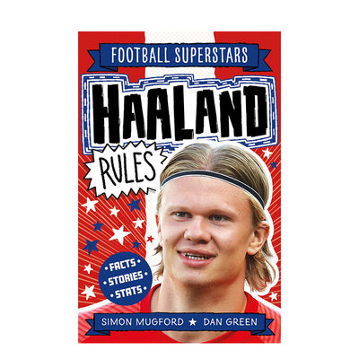 【现货】足球明星特辑：埃尔林·哈兰德 Football Superstars: Haaland Rules 英文原版儿童人物科普绘本故事书 6岁上 足球运动员
