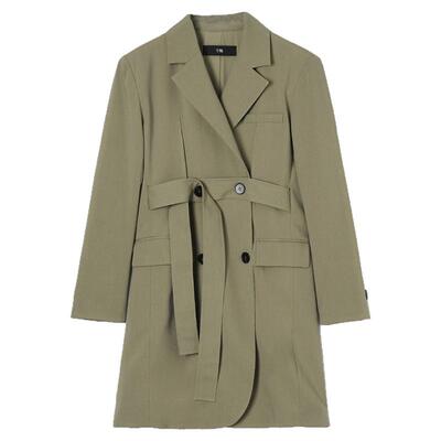 时尚感上衣纯色长款外套