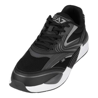 阿玛尼男经典logo系带休闲运动鞋