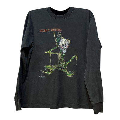 Kurt Cobain科特柯本乐队周边美式复古小众潮牌印花长袖情侣款T恤