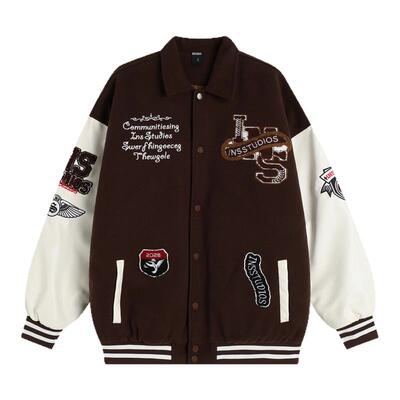 NOPASS毛巾绣LOGO翻领棒球服